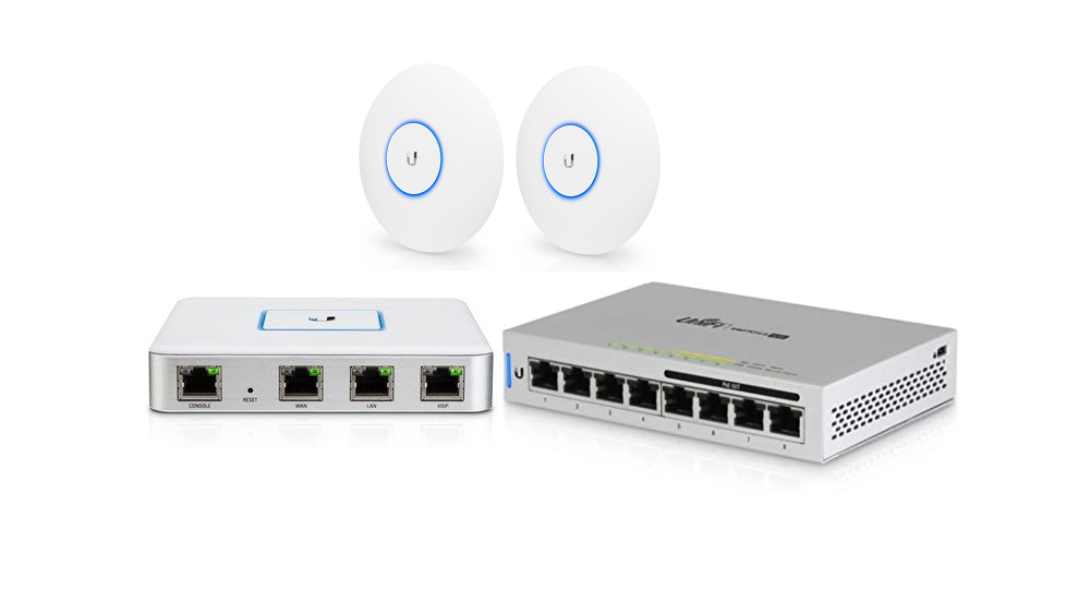 Ubiquiti Unifi Wifi Kit | (USG Router, 8-port switch, Access point) - Adapt