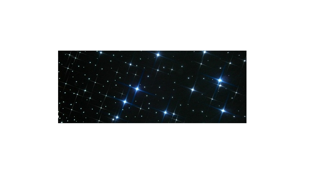 Backdrop Starcloth | black pvc, Star Cloth LEDJ, W3 x H2 m | white LED ...