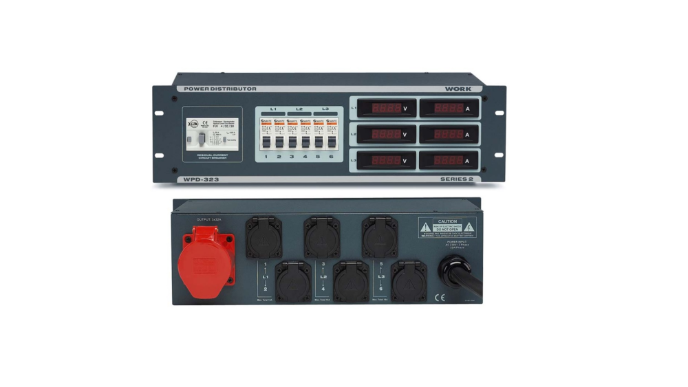 PDU Work WPD-323 | 32A in | 32A out, 6 x schuko out - Adapt